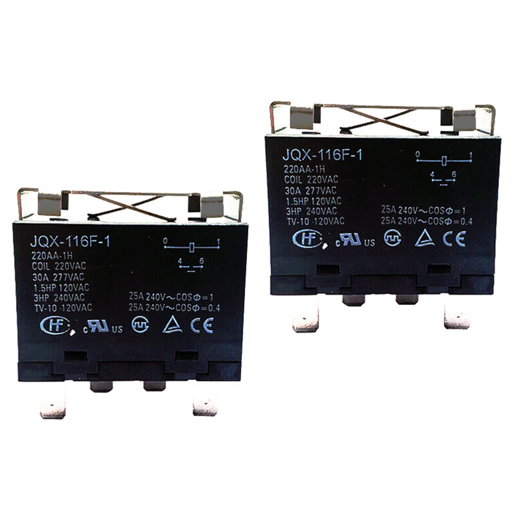 2Pcs JQX-116F-1-220AA-1H 220VAC Air Conditioner Relay 4Pins 30A 277VAC ...