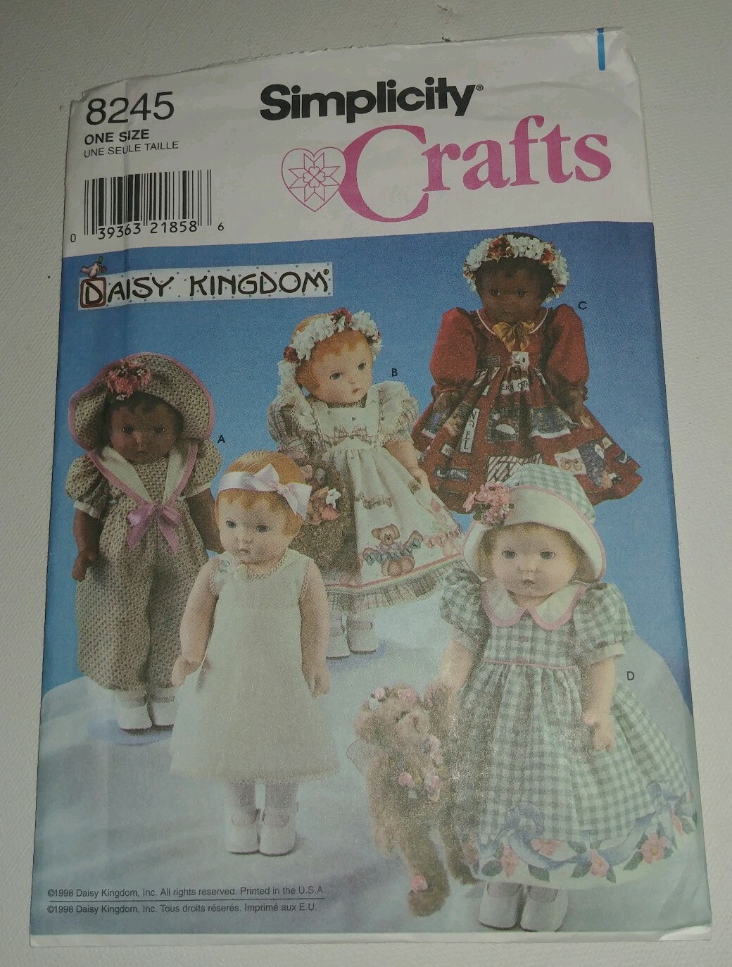 Simplicity 8245 18" Doll Daisy Kingdom Clothes Pattern | eBay