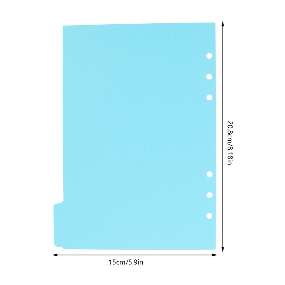 10 Pcs Colored Pages Subject Dividers Paper Sheet Index Binder Tab | eBay