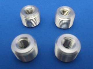 SET OF 4 GEAR SHIFT KNOB THREAD ADAPTER NUT REDUCER INSERT OD 16MM ID 1 ...