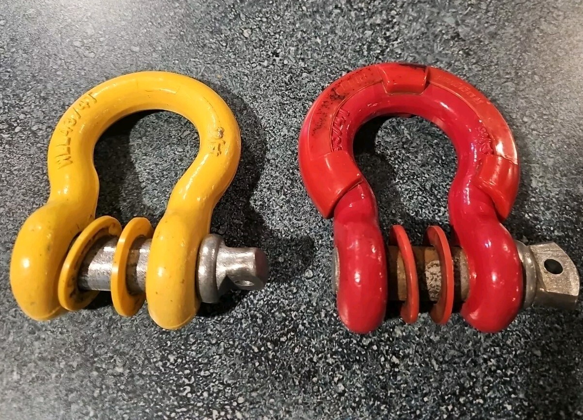 2PCS 3/4"Quadratec 3/4" D-Ring Shackle Powder Coat Finish - 3/4" D ...