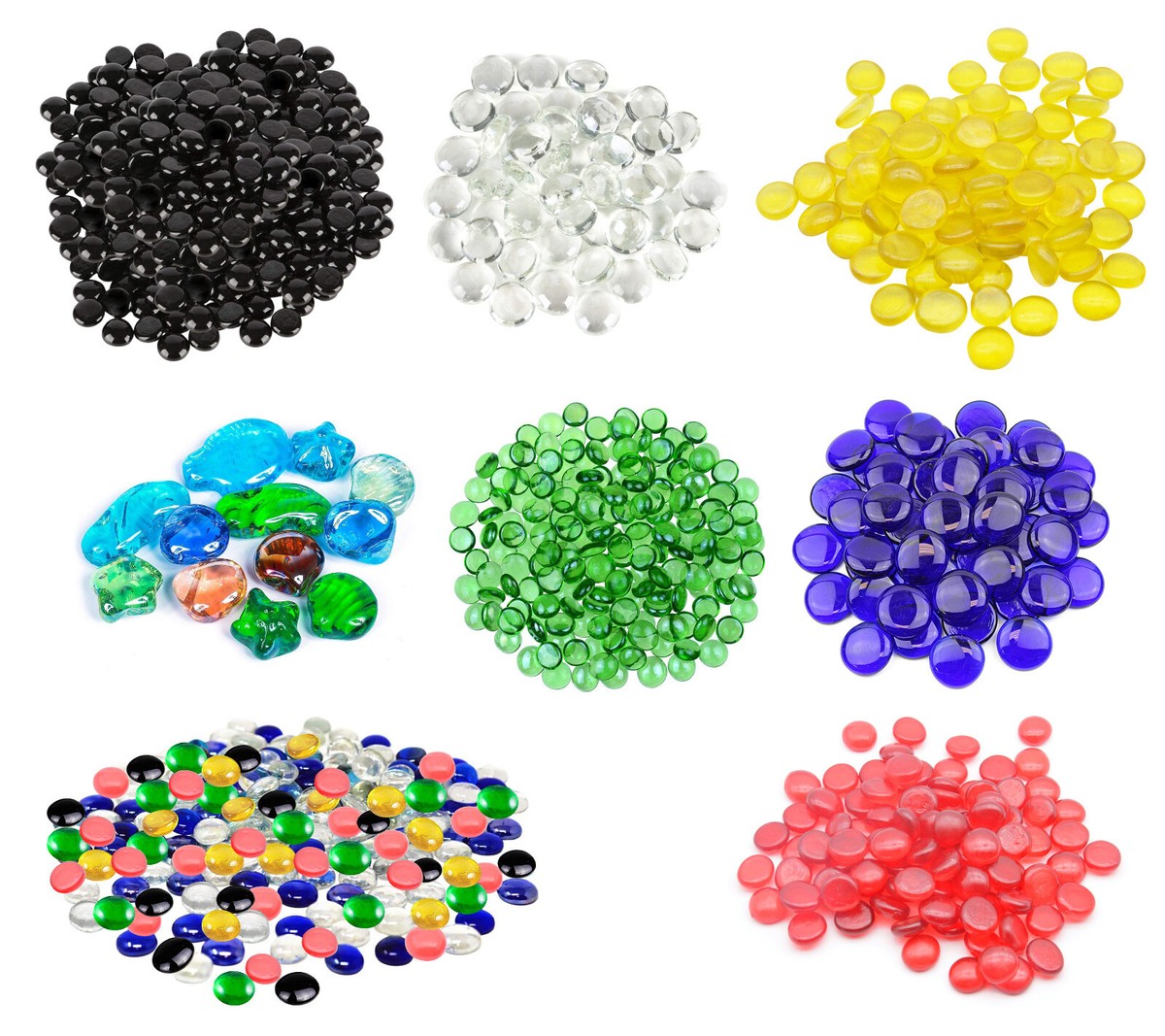 Glass Clear Round Glass Pebbles For Garden Decor And Botswana Pebbles ...