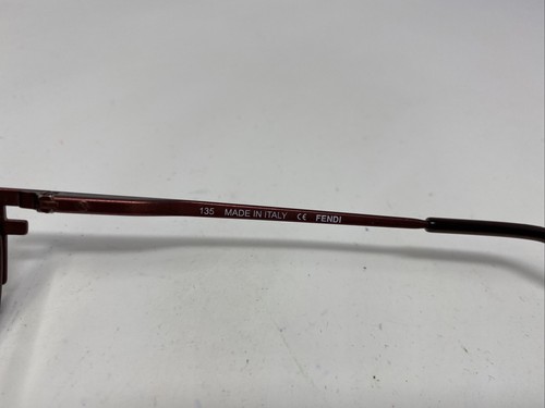 Fendi Italy F995 538 55-16-135 Burgundy Metal Half Rim Eyeglasses Frame ...