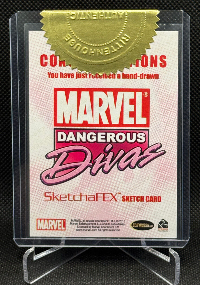 2011 Marvel Dangerous Divas 9-Case Incentive SketchaFEX Sketch Card ...