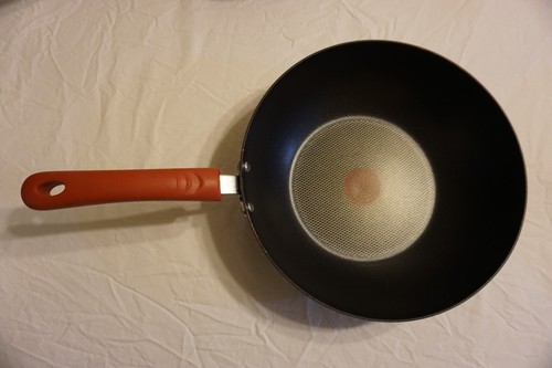 11-inch T-fal nonstick wok black with red insulated handle | eBay