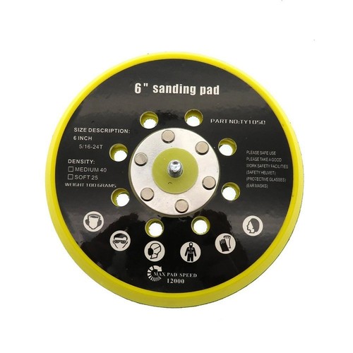 6 Inch Backing Pad for Orbital Sanders 17 Hole Design for Enhanced Dust ...