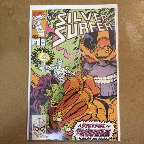 The Silver Surfer #44 1st Infinity Gauntlet Thanos Marvel Comics KEY NM ...