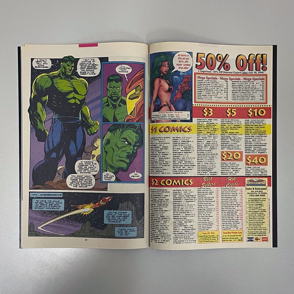 Iron Man #305 1994 Marvel Comics App. Of Hulk VFNM 1st Print bagged ...