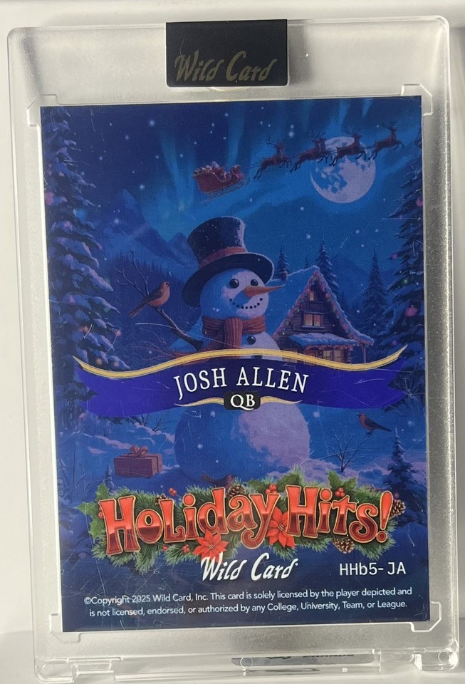 WildCard Holiday Hits Josh Allen SerialNumbered cracked ice Football#2/ ...