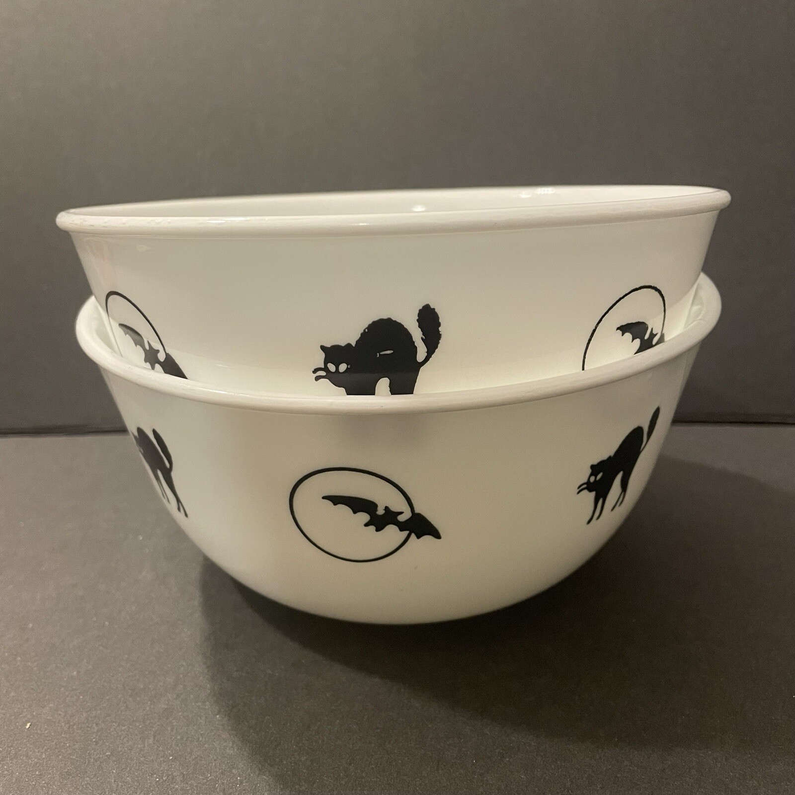 Corelle HALLOWEEN Bowls 28-oz Soup Cereal Chili As Is 6 1/4" Black CATS BATS | eBay