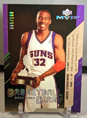 2003-04 Upper Deck MVP Amare Stoudemire Basketball Diary Rookie RC # ...