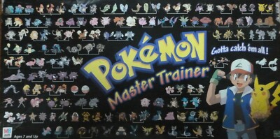 Pokemon Master Trainer Board Game 1999 Pieces Cards Tokens Chips Rivals ...
