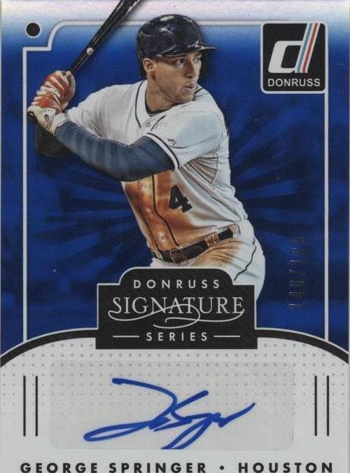 2016 Panini Donruss - Signature Series George Springer #SGS-GS Blue ...