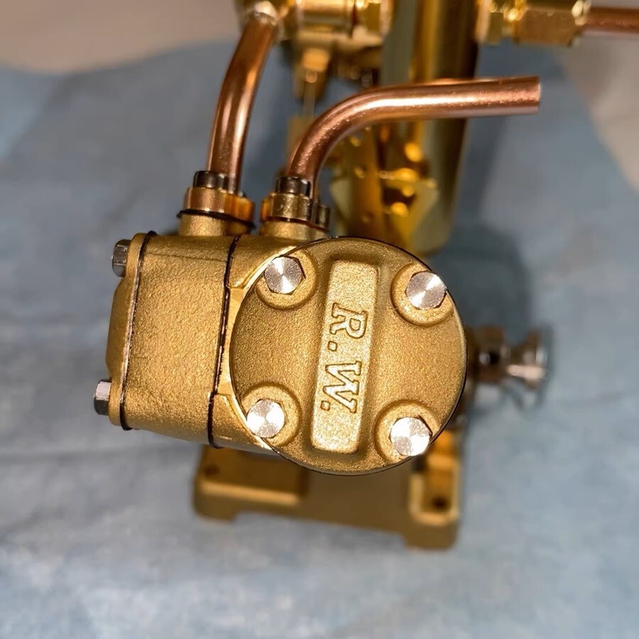 R.W. 2-Cylinder V2 Retro Steam Model Engine for 50cm+ RC Steam Boats ...