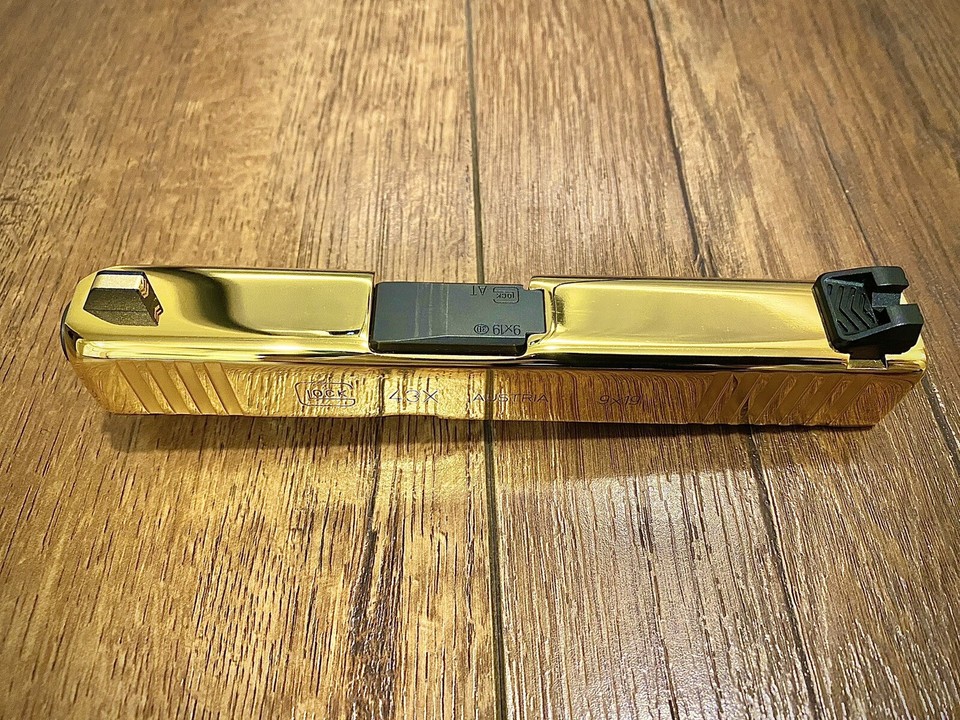 NEW OEM G43x GL0CK Complete Upper 24k Gold Plated Mirror Polish Slide ...