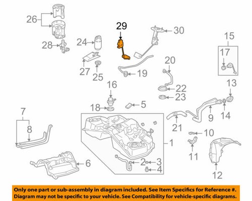 83320-51010 Toyota Gage assy, fuel sender 8332051010, New Genuine OEM ...