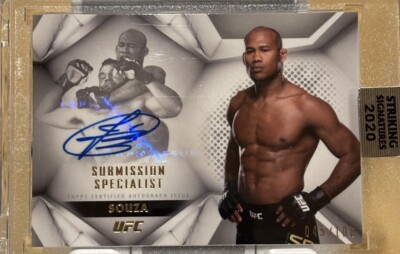 2020 TOPPS UFC STRIKING SIGNATURES RONALDO SOUZA AUTO /106 CARD #SUS ...