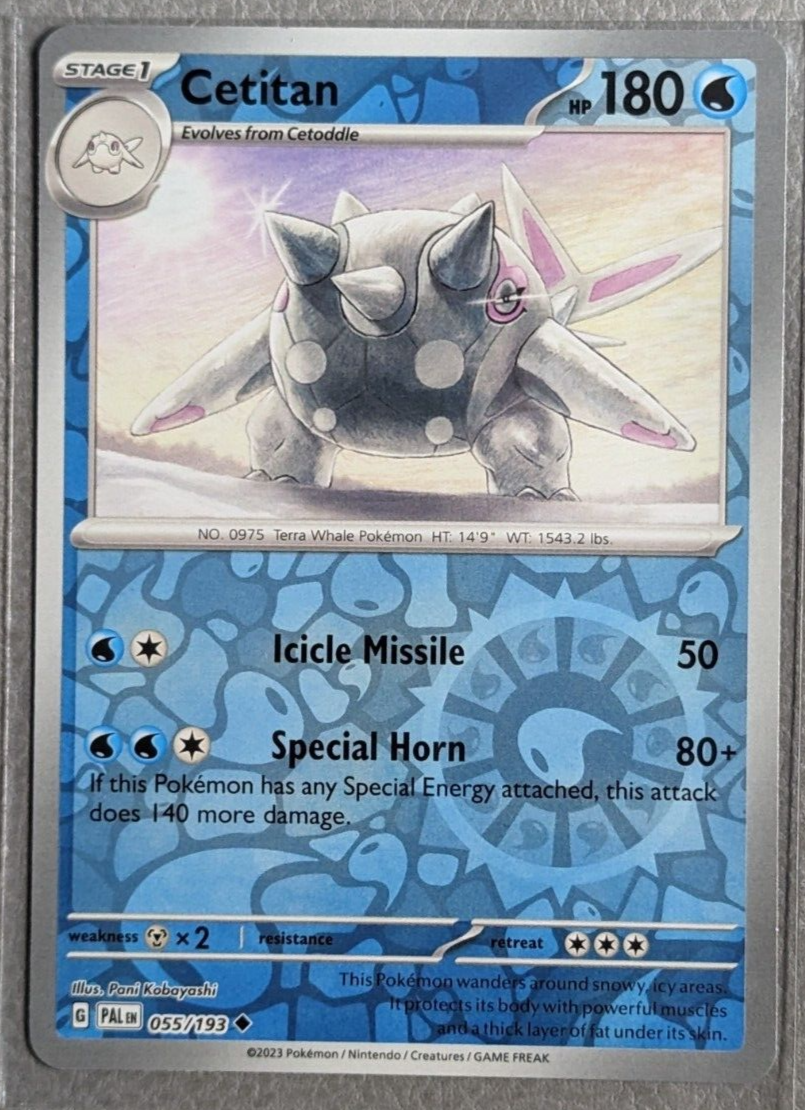 Cetitan Reverse Holo NM PAL 055/193 Paldea Evolved Pokemon Card | eBay