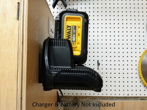 Wall Mount Holder for DeWalt DCB114 40V Charger and 40V Battery Mounts ...