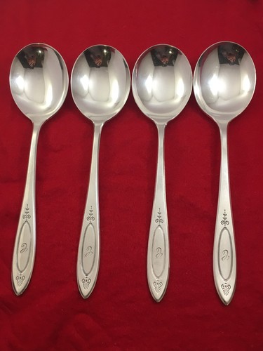 Oneida Community ADAM 1917 Monogram C Silverplate 4-Round Gumbo Soup ...