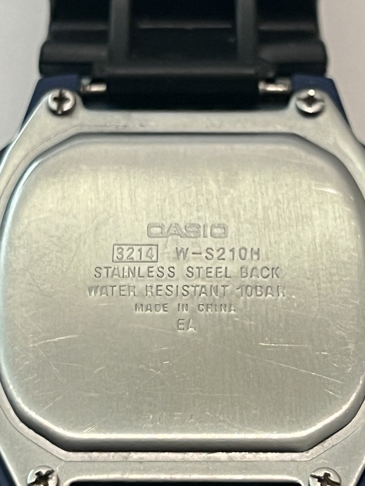 Casio W-S210H Tough Solar Tide Graph Moon Phase Digital Watch Module ...