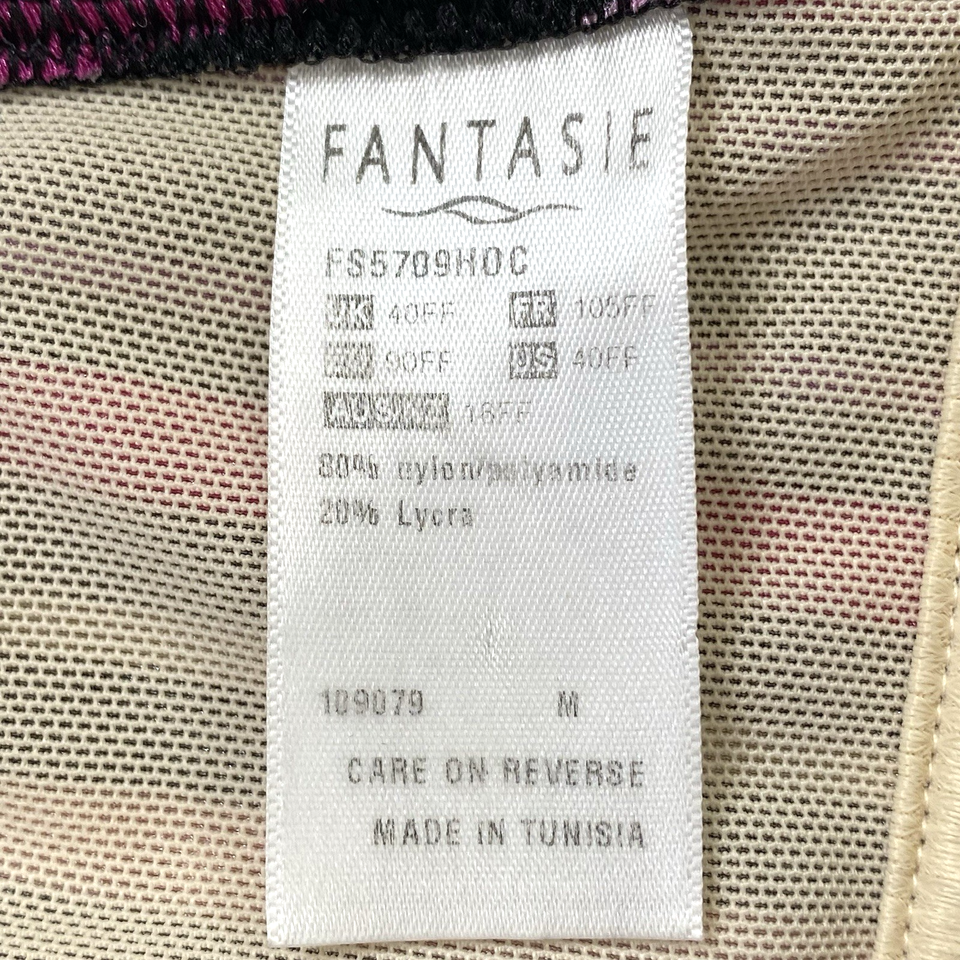 Fantasie Bikini Swim Top Womens size 40FF Underwire Pink Black Purple ...