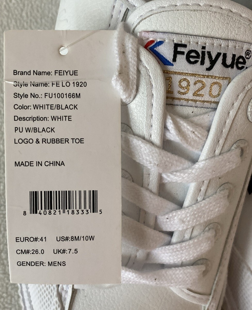 Feiyue Logo Brand New Feiyue Fe Lo 1920 White/Black Logo Mens Shoes