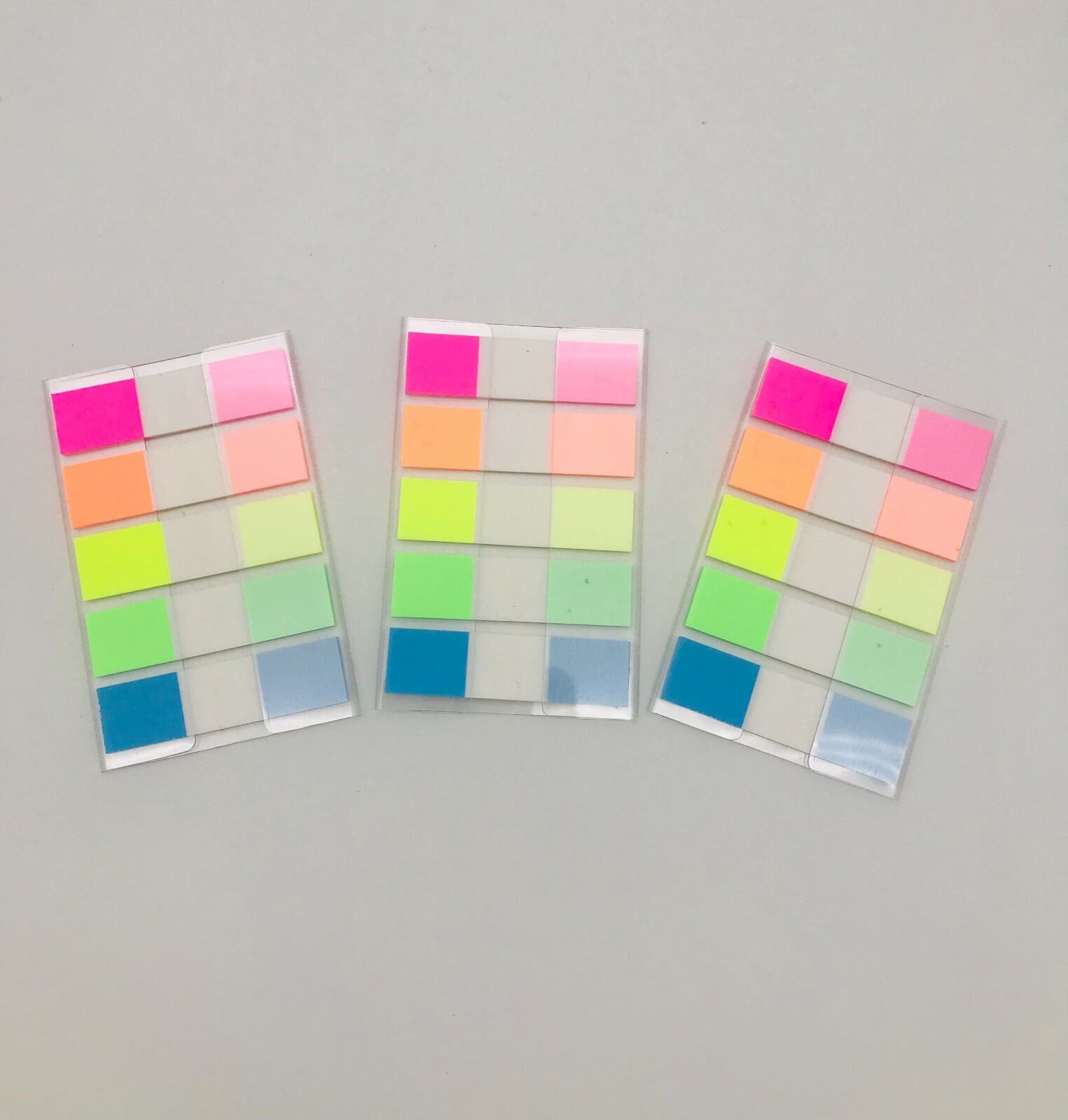 Assorted Color Fluorescent Memo Index Sticky Tabs/Notes, 3 Packs, 300 ...