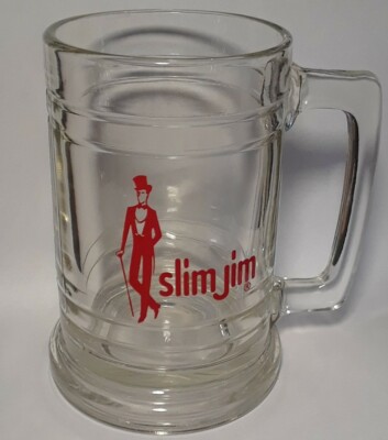 Vintage Slim Jim Beer Mug Man Cave Collectible Heavy Duty Glass | eBay