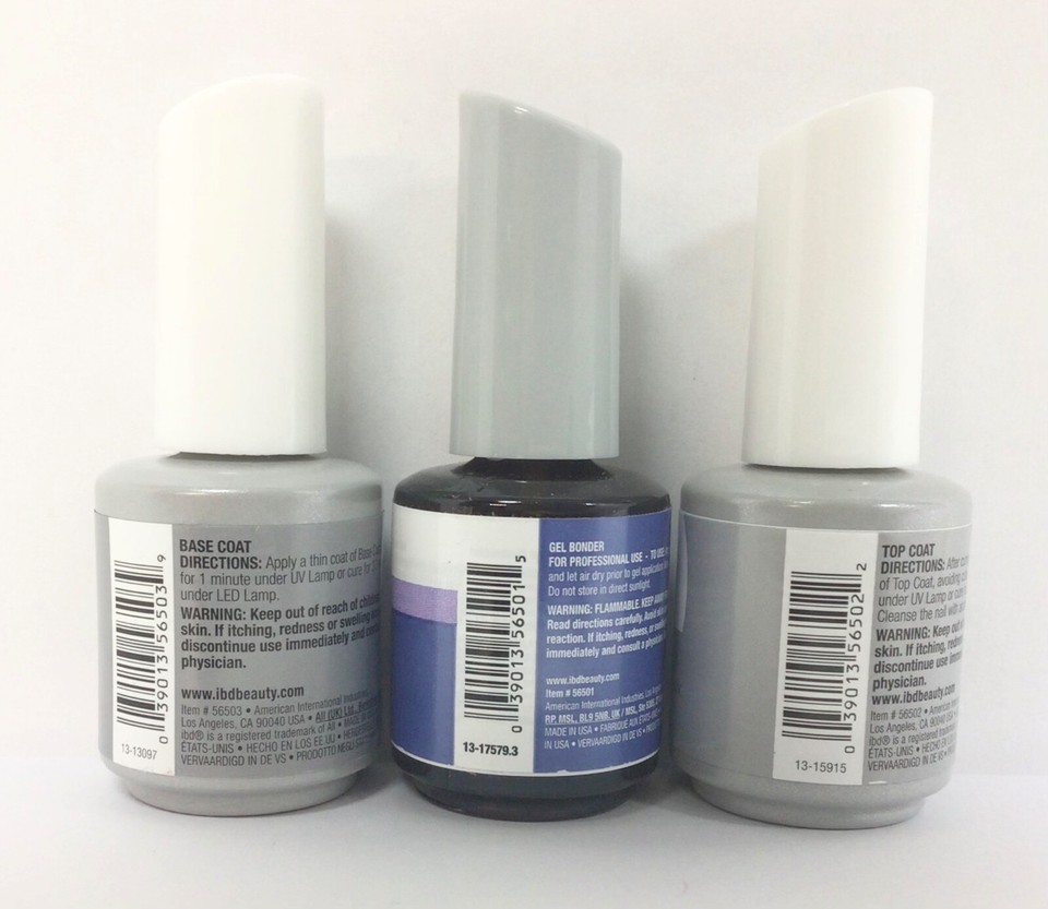 IBD Just Gel Polish Soak Off 3pc Kit - BASE + TOP + POWER BOND .5oz ...
