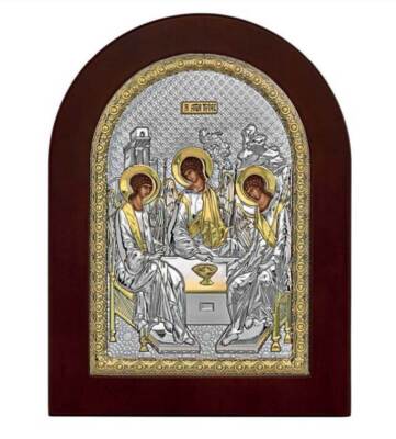 Holy Trinity Silver Icon Greek Russian Christian Orthodox Gift СВЯТАЯ ...