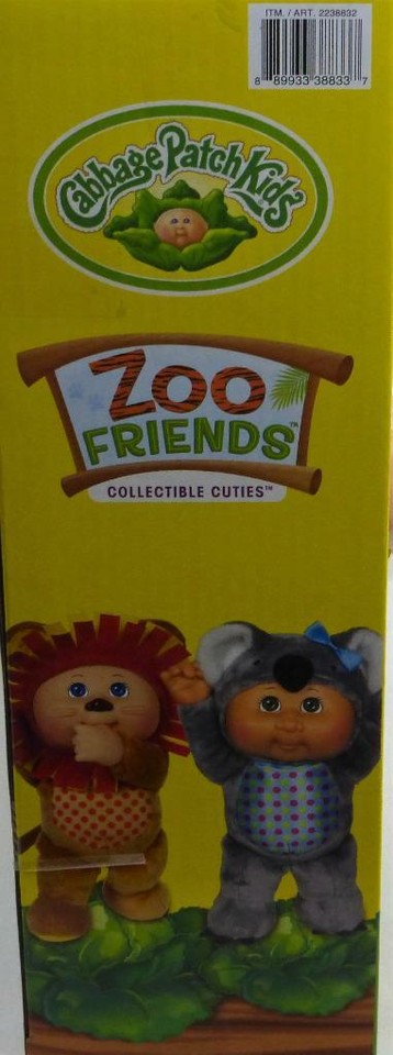 Cabbage Patch Kids Zoo Friends Collectible Cuties Tiger Lion Koala Bear ...