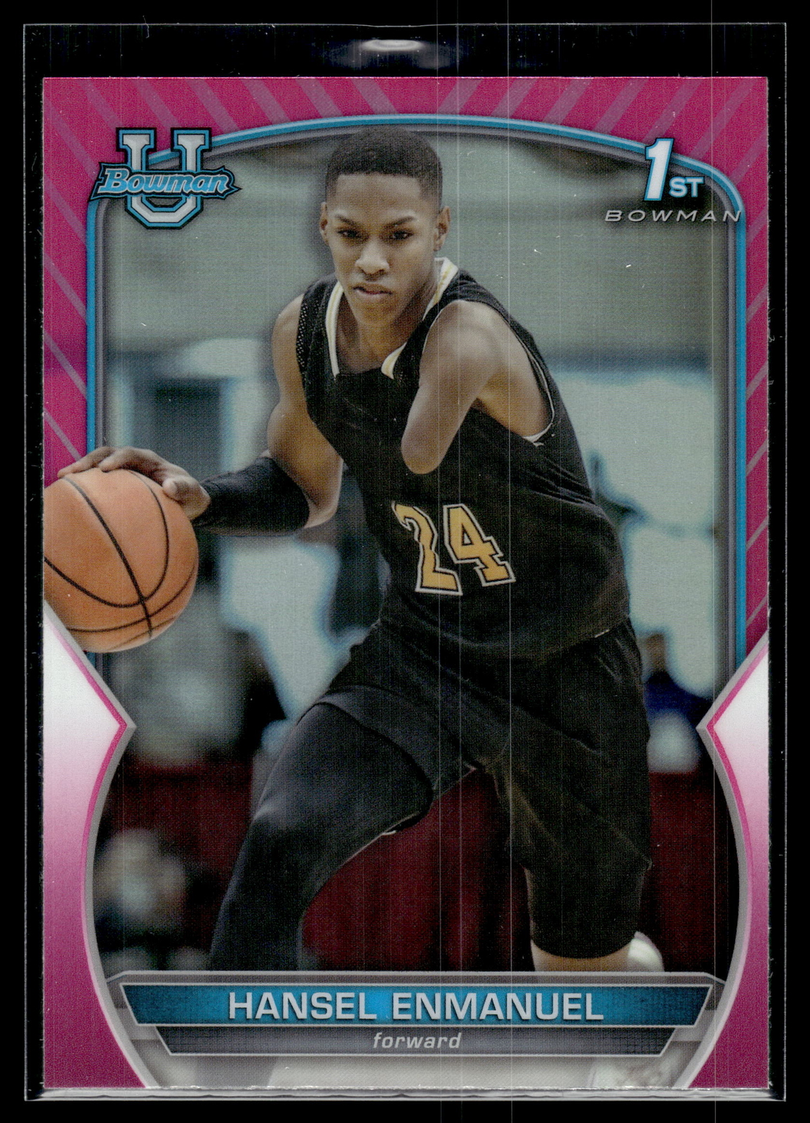 Hansel Enmanuel 2022-23 Bowman University Chrome 1st Pink Refractor ...
