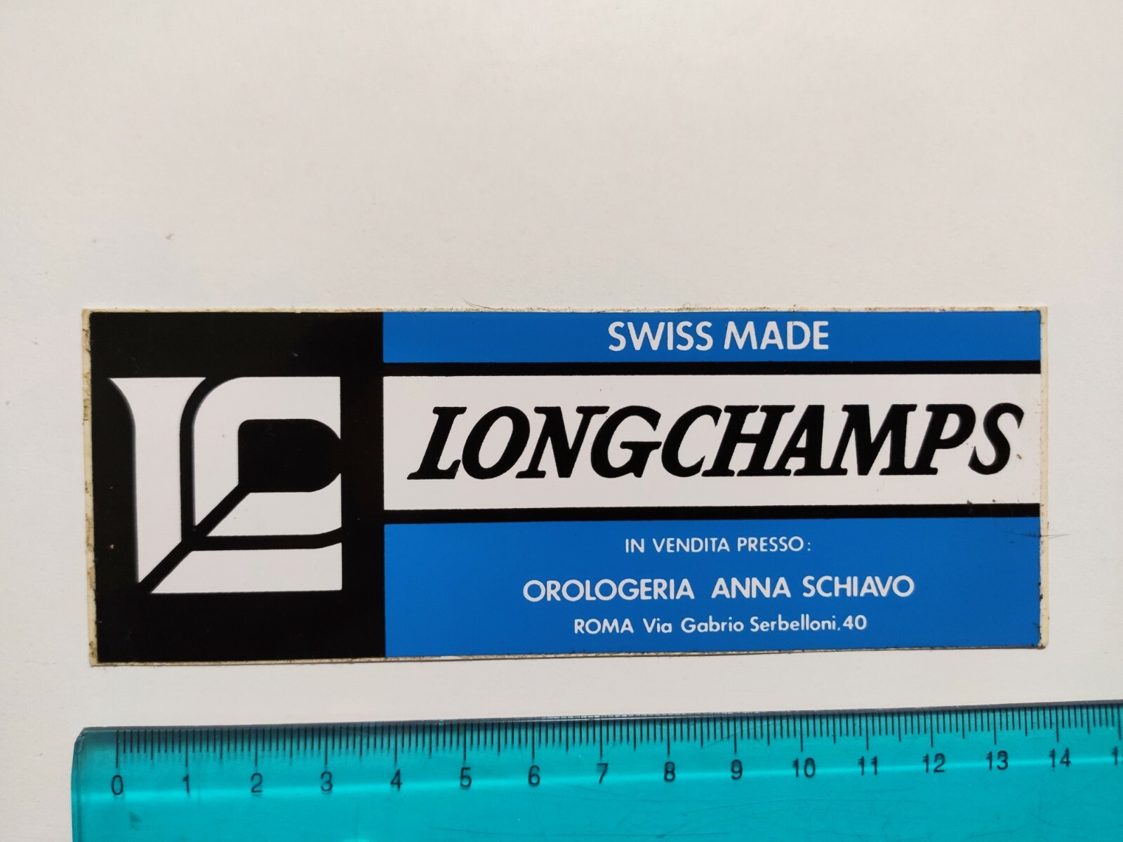 Adhesive Longchamps Roma Swiss Made Sticker Autocollant Vintage 80s ...