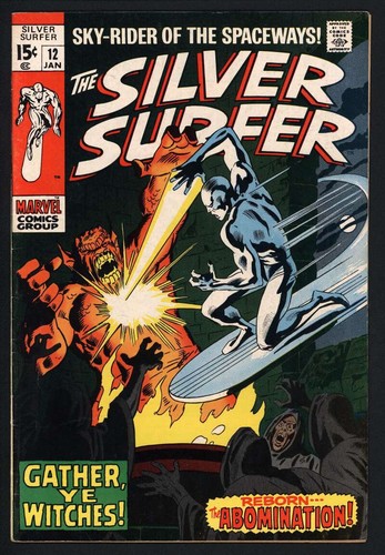 SILVER SURFER #12 6.5 // JOHN BUSCEMA & DAN ADKINS COVER MARVEL COMICS ...