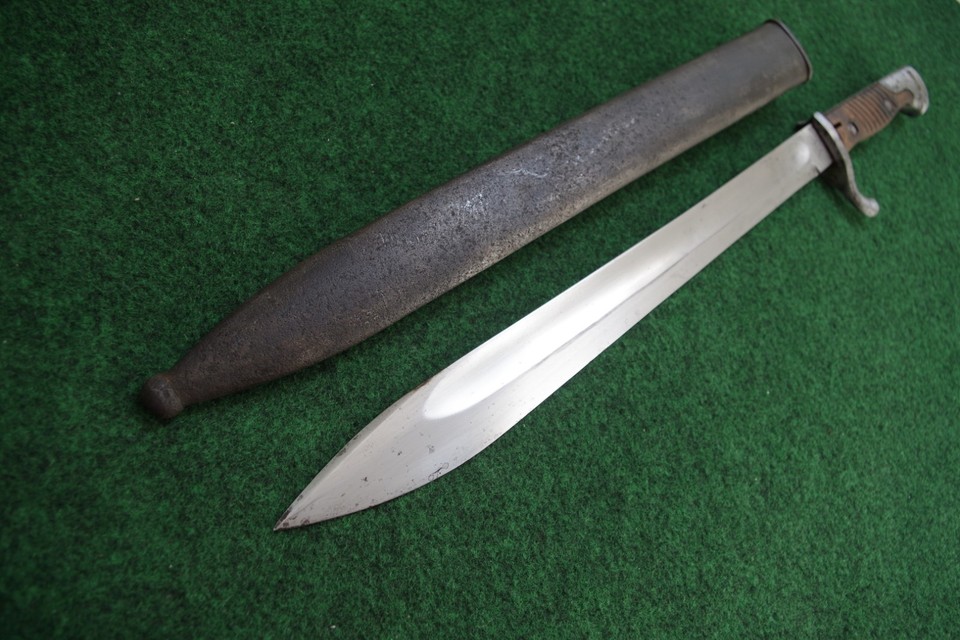 GERMAN WW1 BUTCHER BAYONET M 1898/05 n.A. WITH SCABBARD - WEYERSBERG | eBay