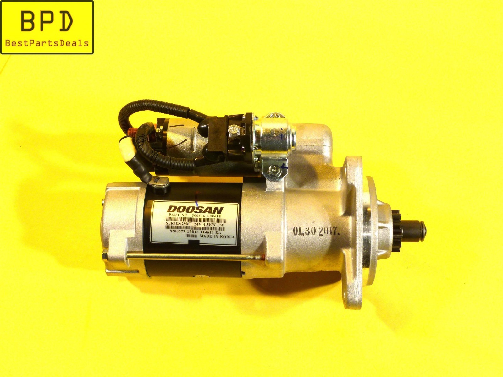 Genuine Engine Starter 24V 4.5 KW OEM DAEWOO DOOSAN 300516-00041B | eBay