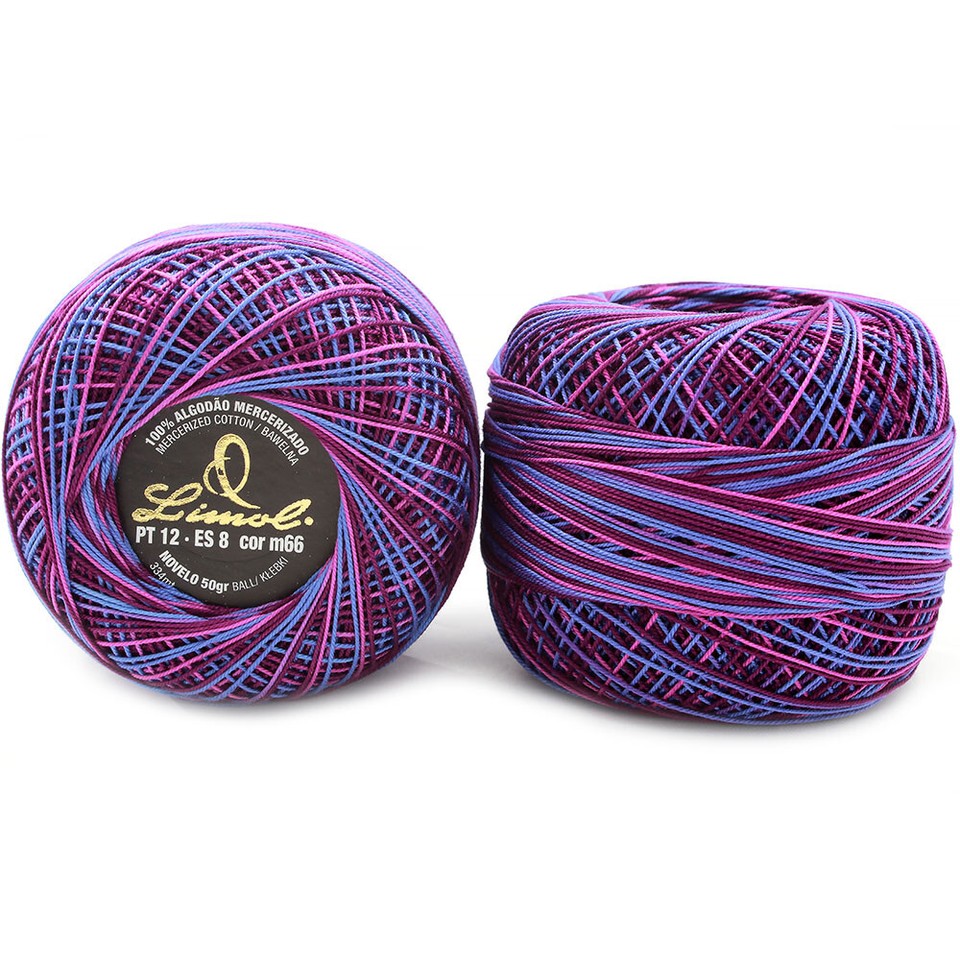 Limol Size 12 Multicolor 50 Grs 100% Mercerized Crochet Thread Cotton ...