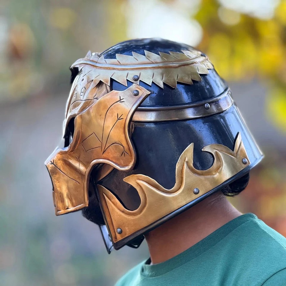 Fantasy Monkey Skull Demonic Face Helmet Medieval Knight Larp Cosplay ...