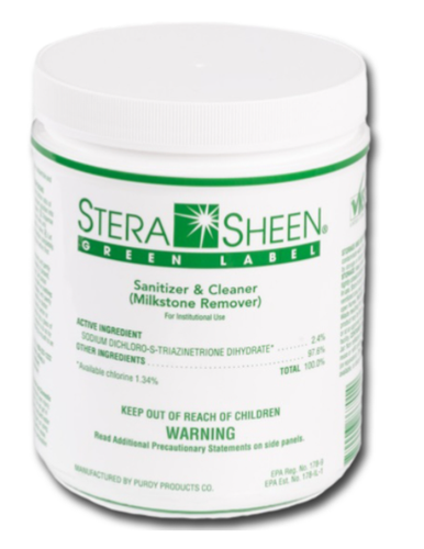 Stera-Sheen® Green Label Sanitizer & Cleaner (Milkstone Remover) 1x4lb ...