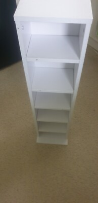 DVD Storage Tower Rack CD Unit Shelf Organiser Wood WHITE | eBay