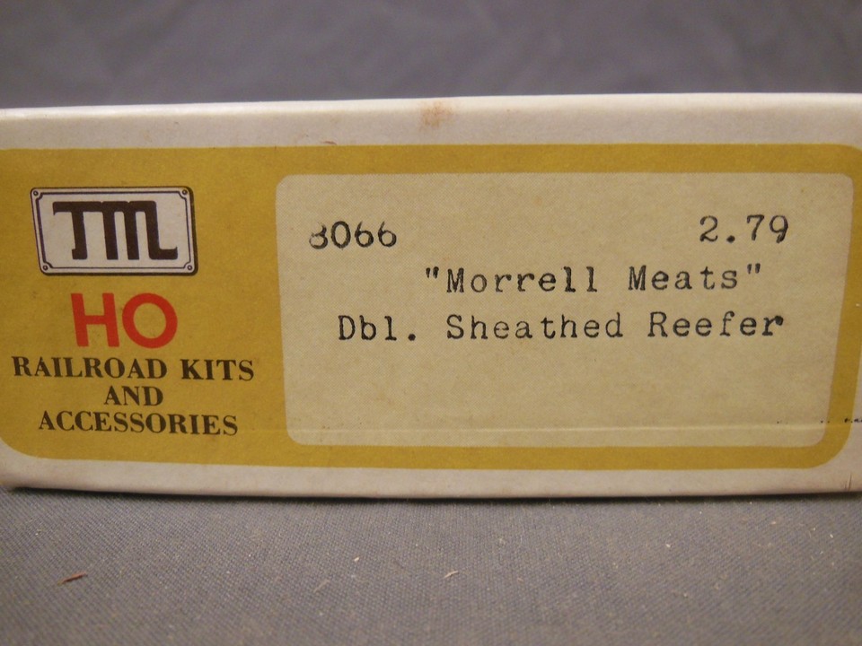 HO SCALE TRAIN MINIATURE MORRELL MEATS 40' WOOD REEFER KIT | eBay
