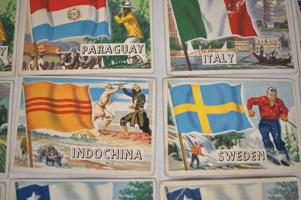 98 Vtg 1956-1959 A&BC Gum TOPPS Flags of the World Trading Cards | eBay