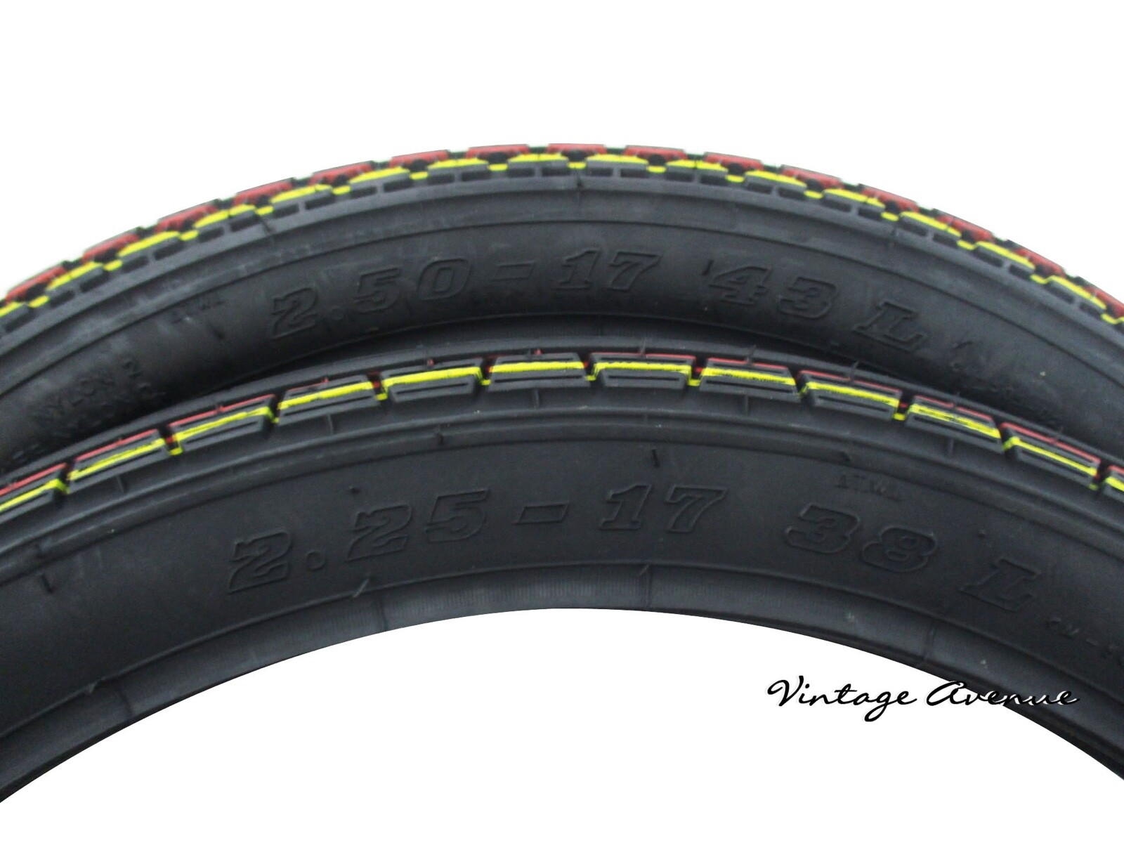 HONDA C50 C65 C70 C110 CA110 C111 C115 FRONT 2.25X17 + REAR 2.50X17 ...