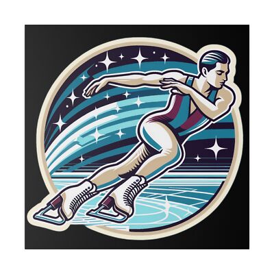Matte Canvas Wall Art Art Deco Ice Skater Elegance Olympic Figure ...
