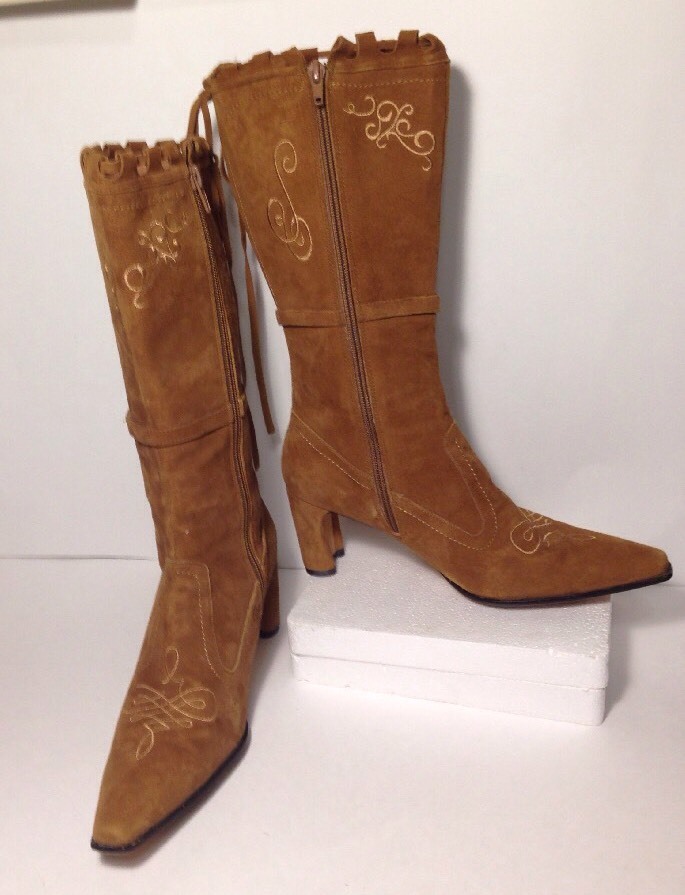 Roper Western Style Brown Suede Leather Fashion Boots… - Gem