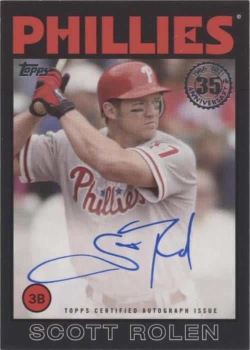 2021 Topps - 1986 Topps Baseball Autographs Scott Rolen #86A-SR Black ...
