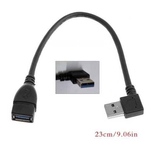 Type A Right Angle Male to Female USB 3.0 Extension Cable for Keyboard ...