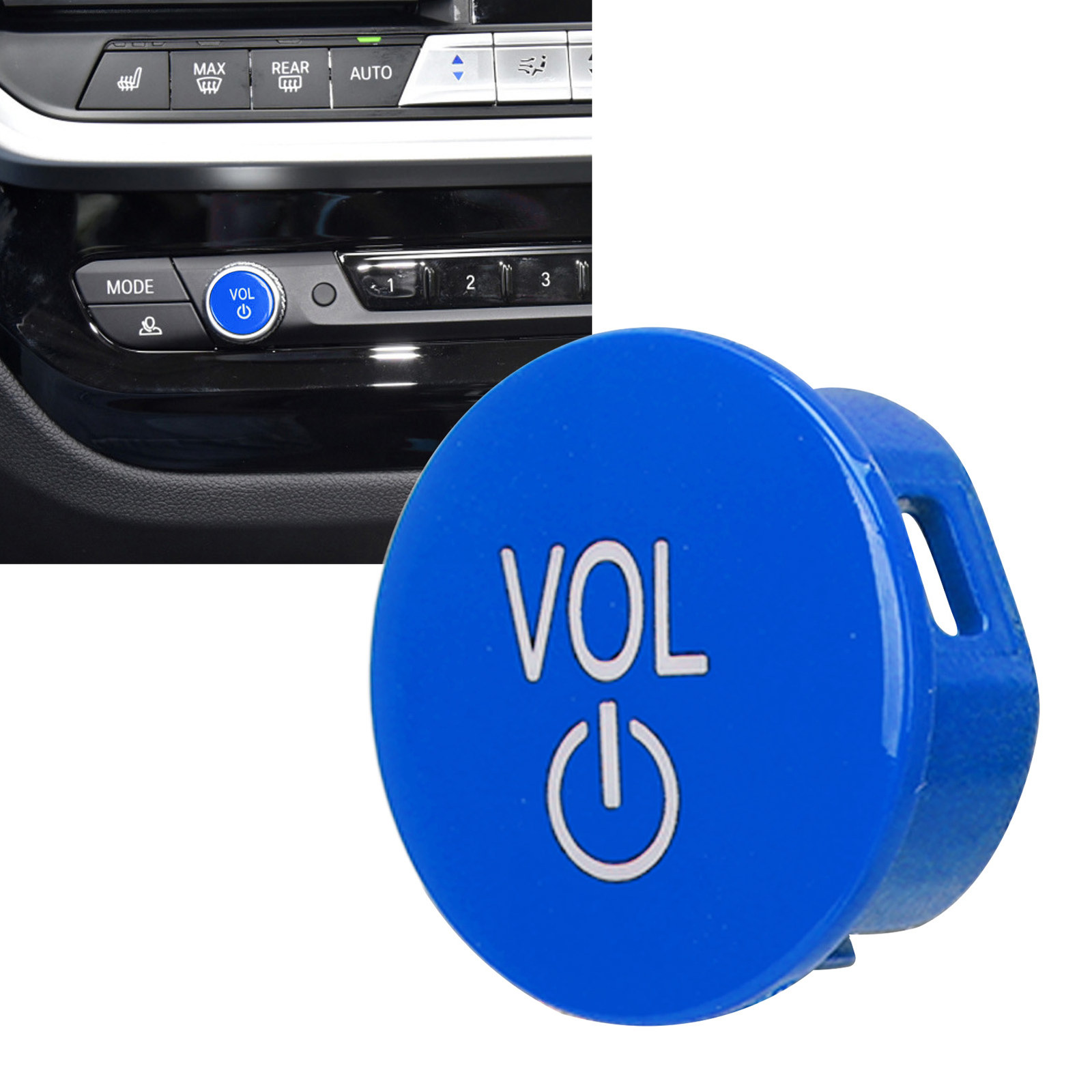 (Blue)Car Volume Control Knob Lightweight Plastic ABS Volume Switch For ...