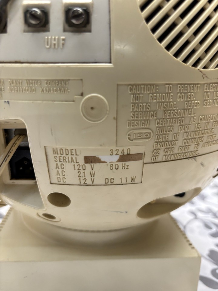 Space Astronaut Helmet TV JVC Videosphere 3240 1970 Mid Century ...